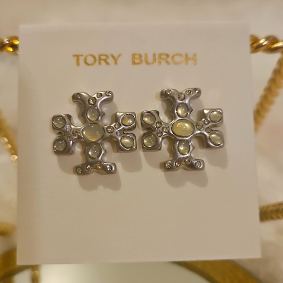 Tory Burch | Jewelry | Tory Burch Roxanned Oversized Jeweled Stud ...